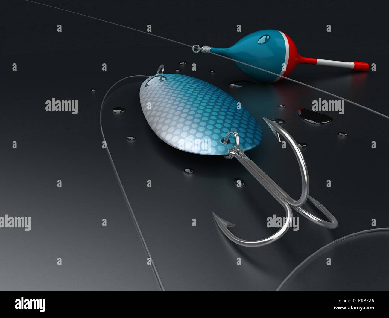 High Quality Fishing Set - Computer Art 3D Series Stock Photo - Alamy