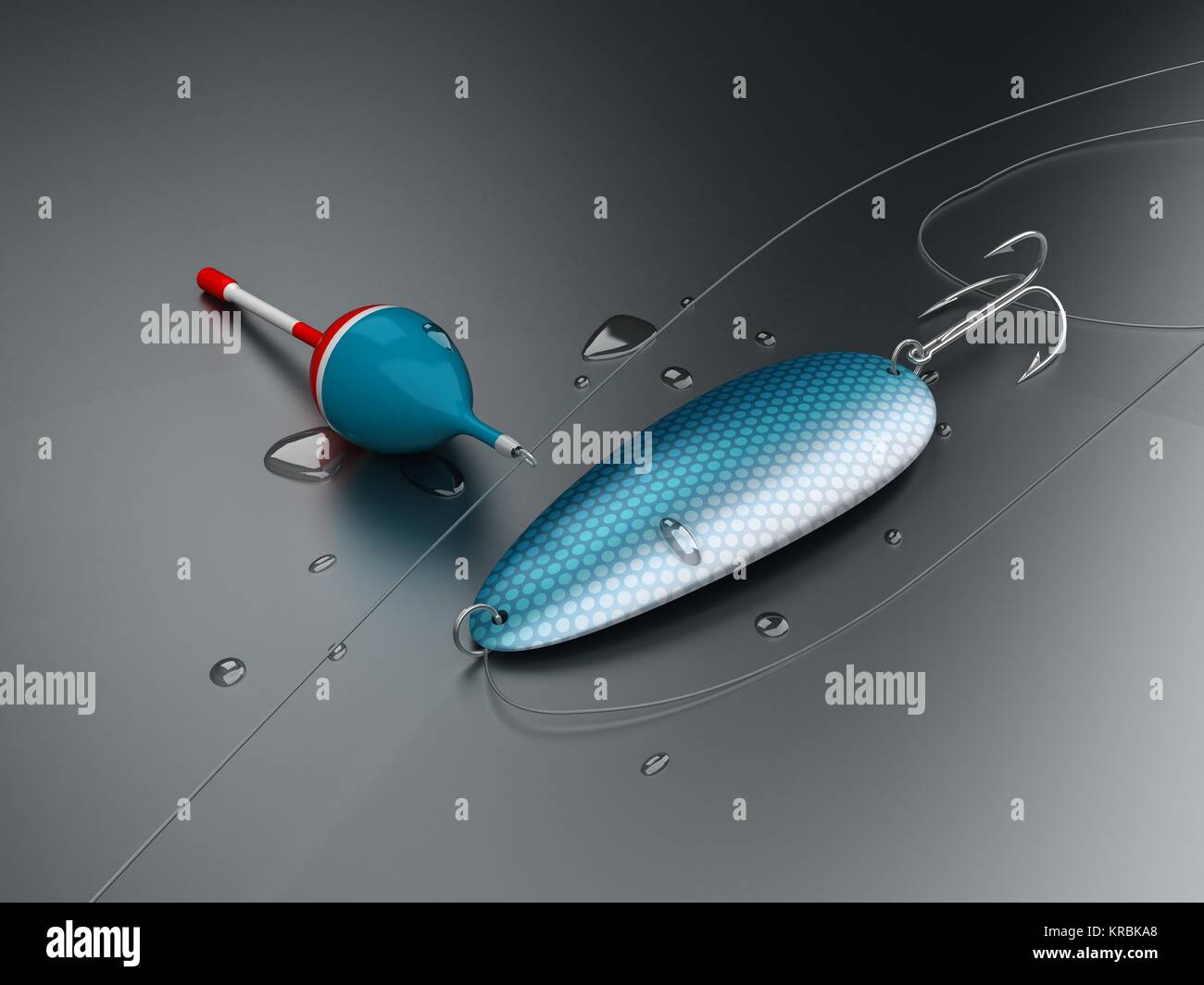 High Quality Fishing Set - Computer Art 3D Series Stock Photo - Alamy