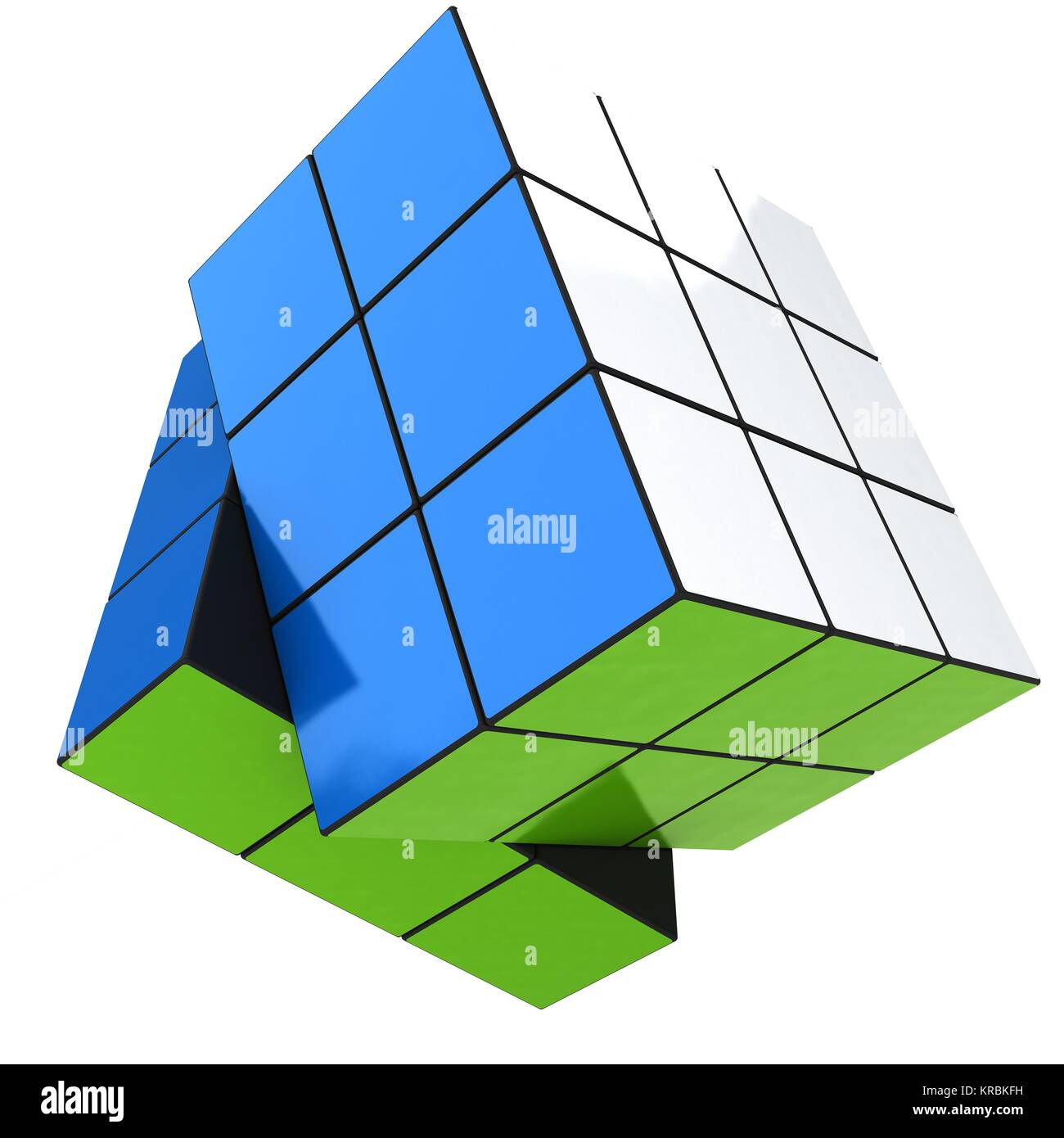 Illustration of multi color puzzle cube Stock Photo - Alamy