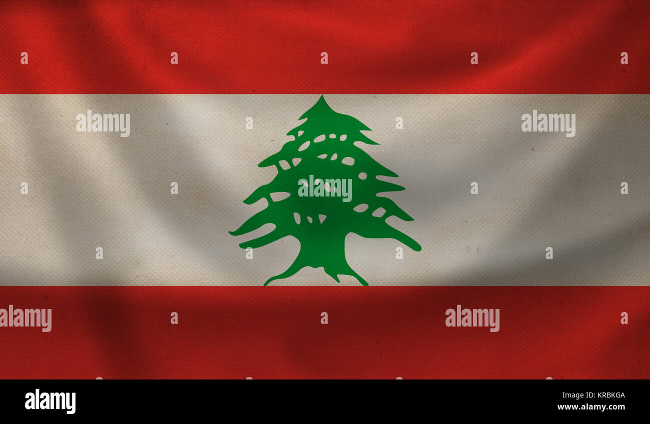 Vintage background with flag of Lebanon. Grunge style Stock Photo - Alamy
