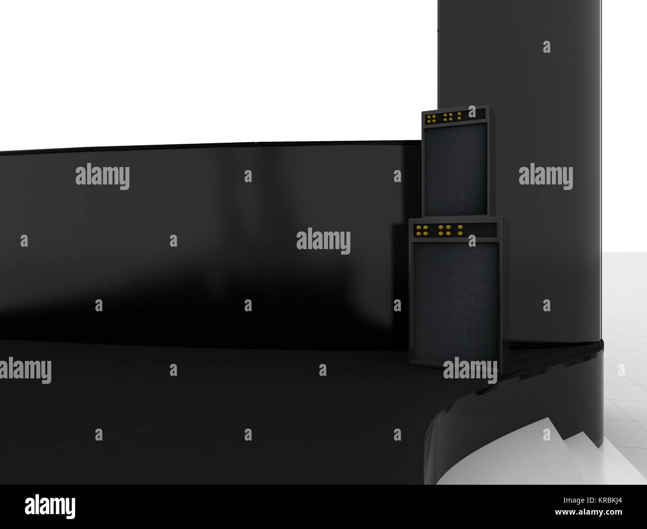 Loudspeakers on the stage Stock Photo - Alamy