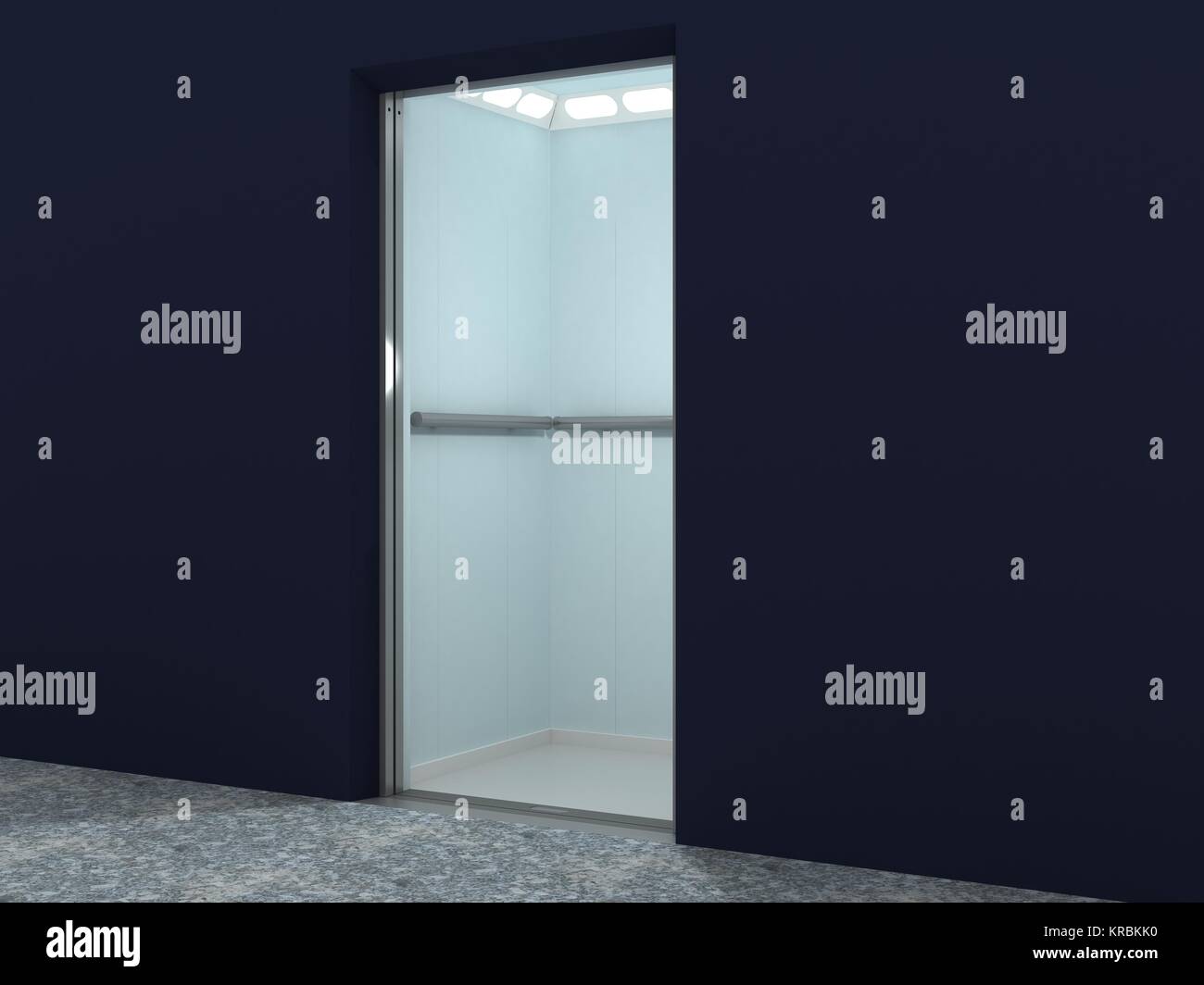 Modern Elevator Interior and Exterior inside building Stock Photo - Alamy