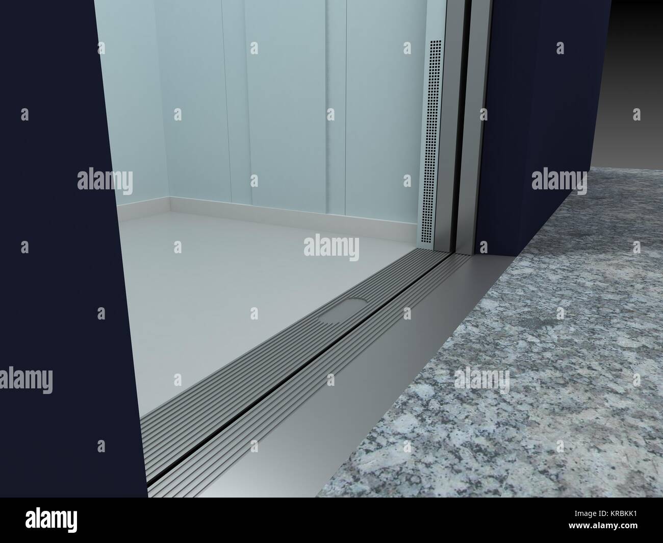 Modern Elevator Interior and Exterior inside building Stock Photo - Alamy