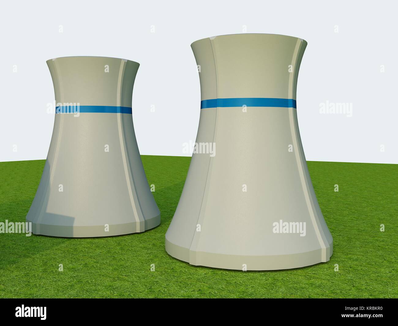 Nuclear Power Station - Computer Art 3D Series Stock Photo - Alamy