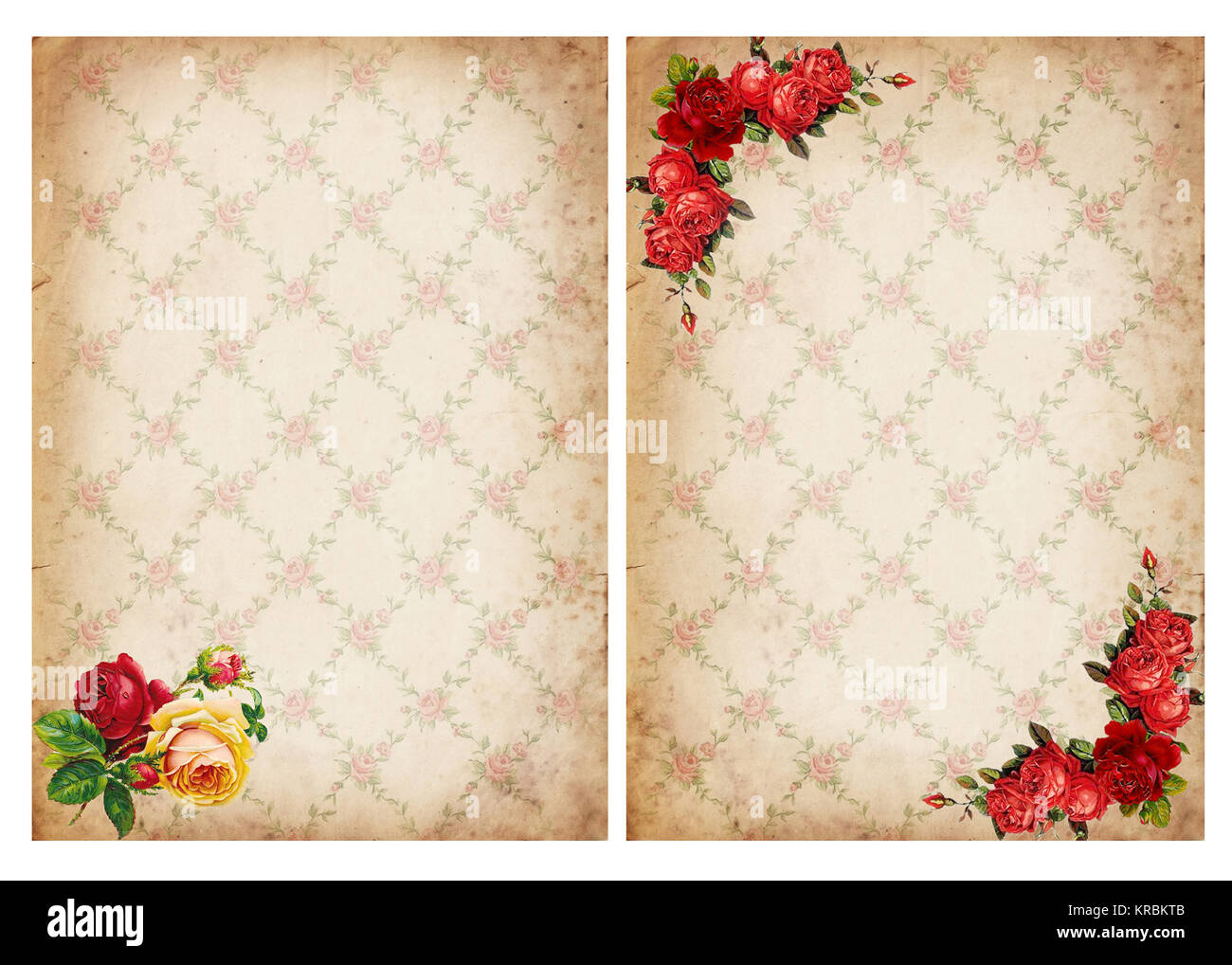 Vintage backgrounds with roses Stock Photo - Alamy