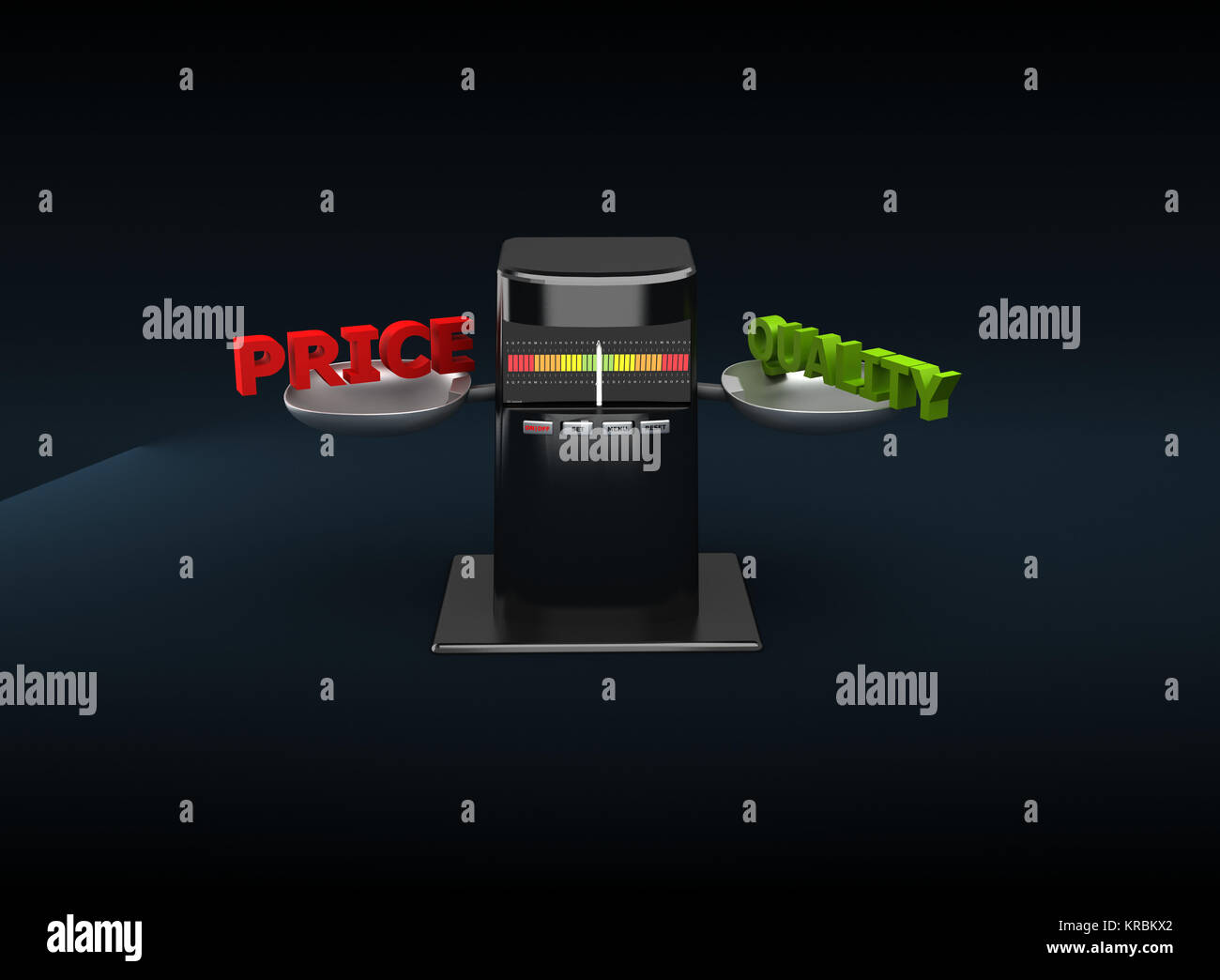 Relation - price-quality Stock Photo - Alamy