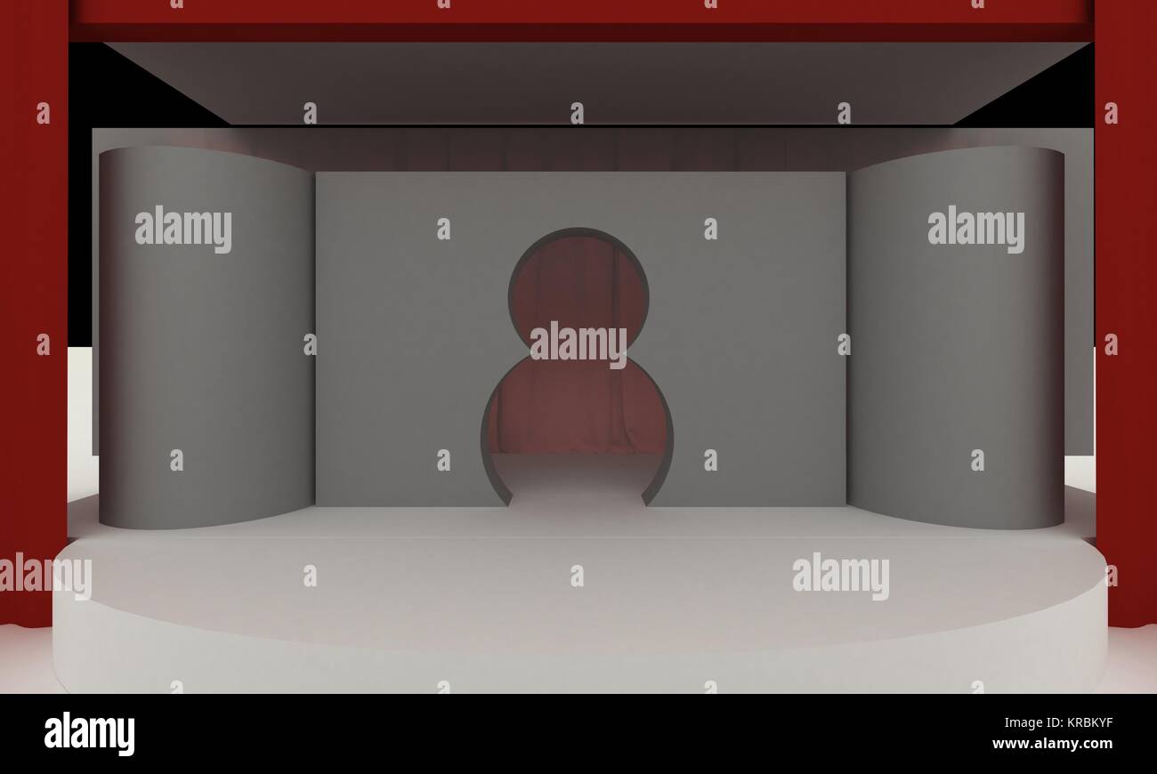 Stage - View from seat rows Stock Photo - Alamy