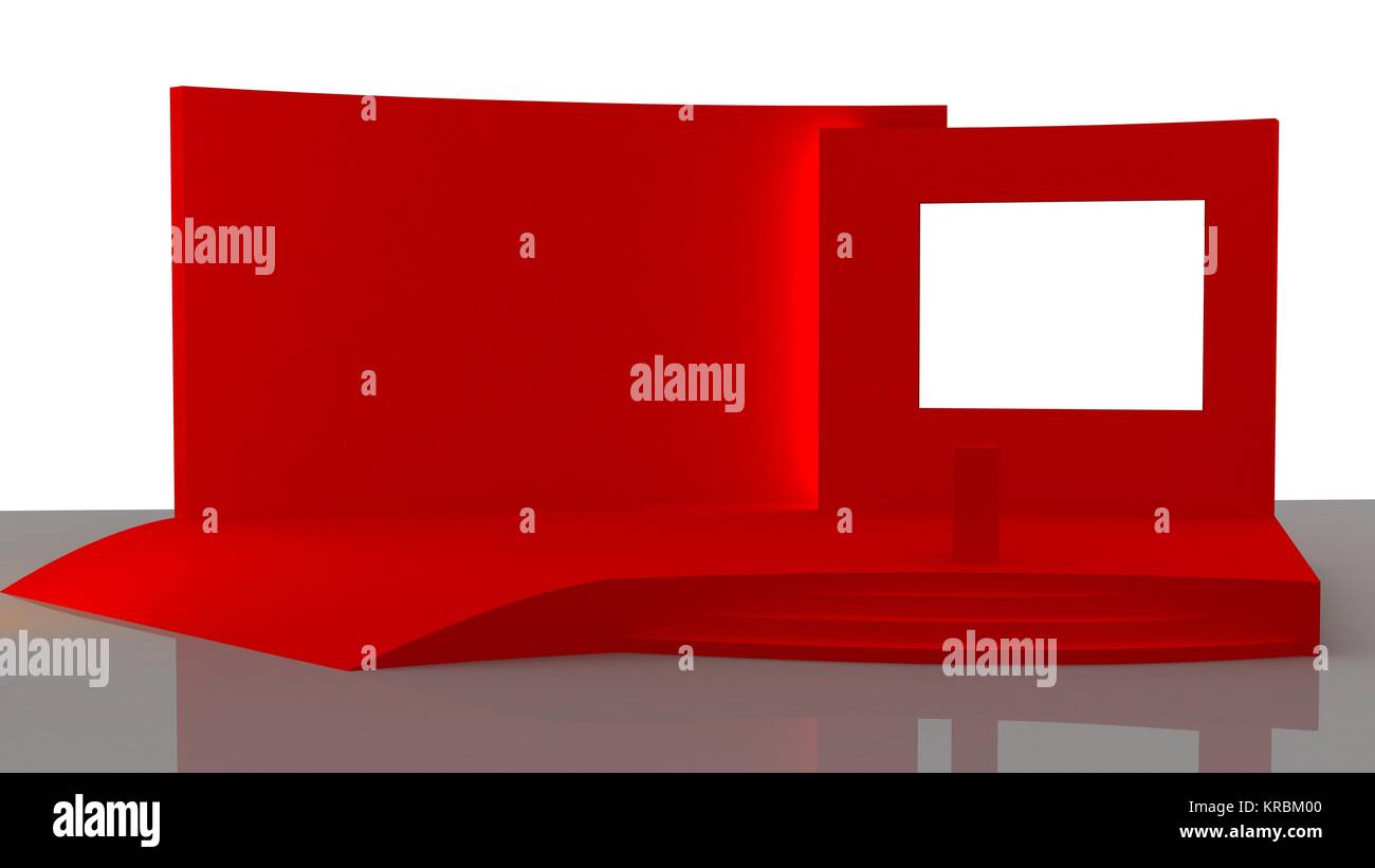 Stage Interior-Exterior Sample Isolated on white background Stock Photo ...