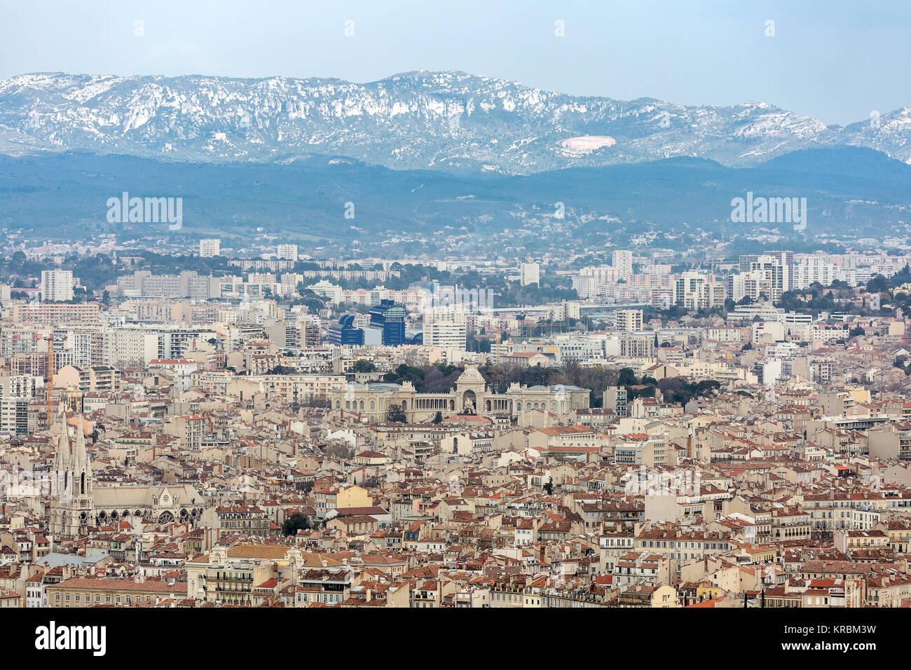 Marseille aerial view France Stock Photo - Alamy