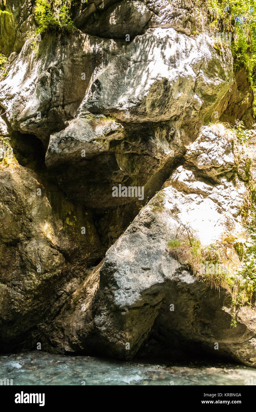 Wild creek, big rocks and trees in the canyon Stock Photo - Alamy