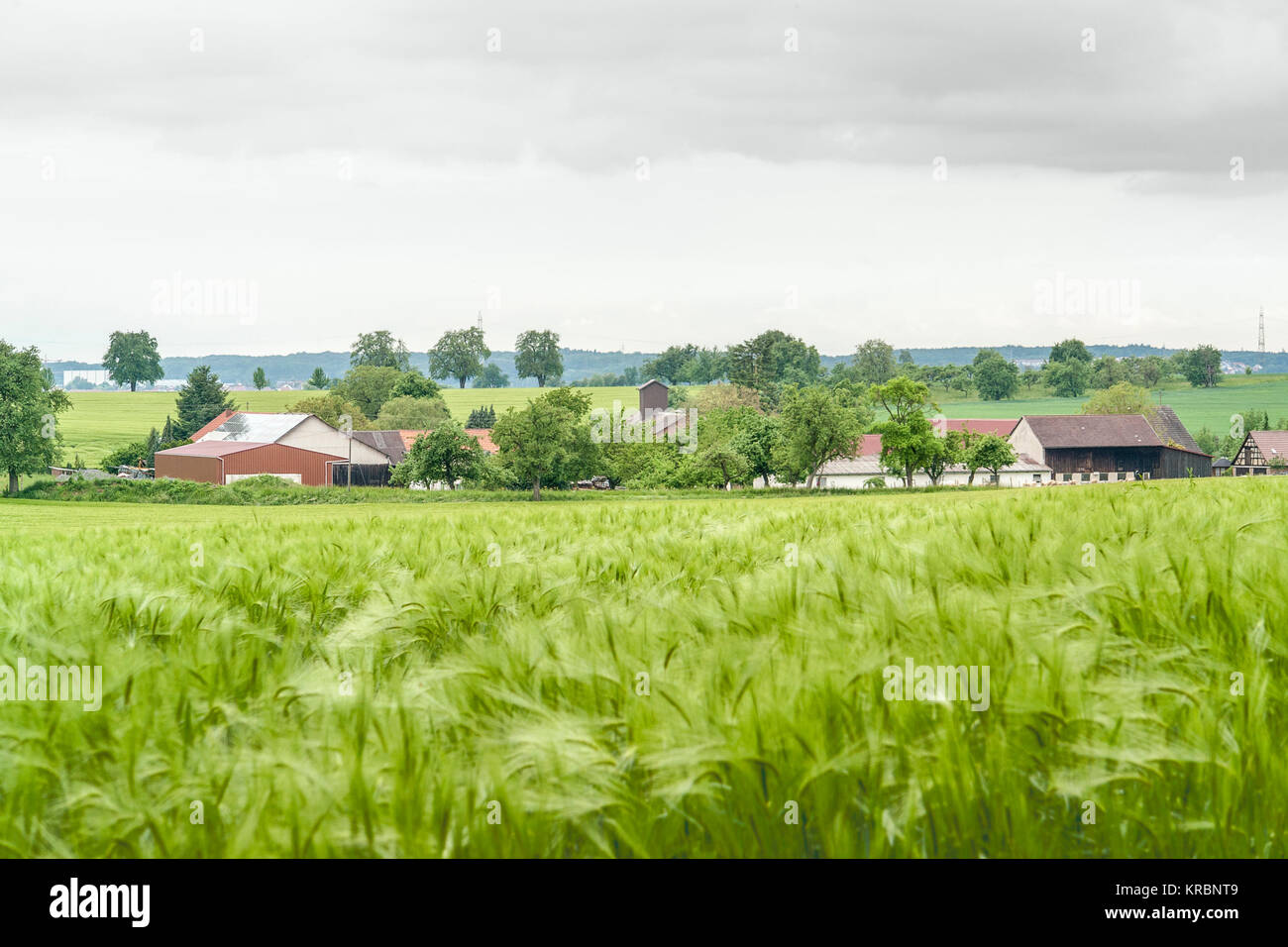 stormy rural springtime scenery Stock Photo - Alamy