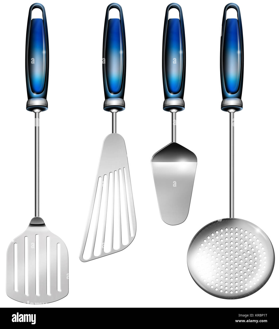Cooking utensils illustration Cut Out Stock Images & Pictures - Alamy