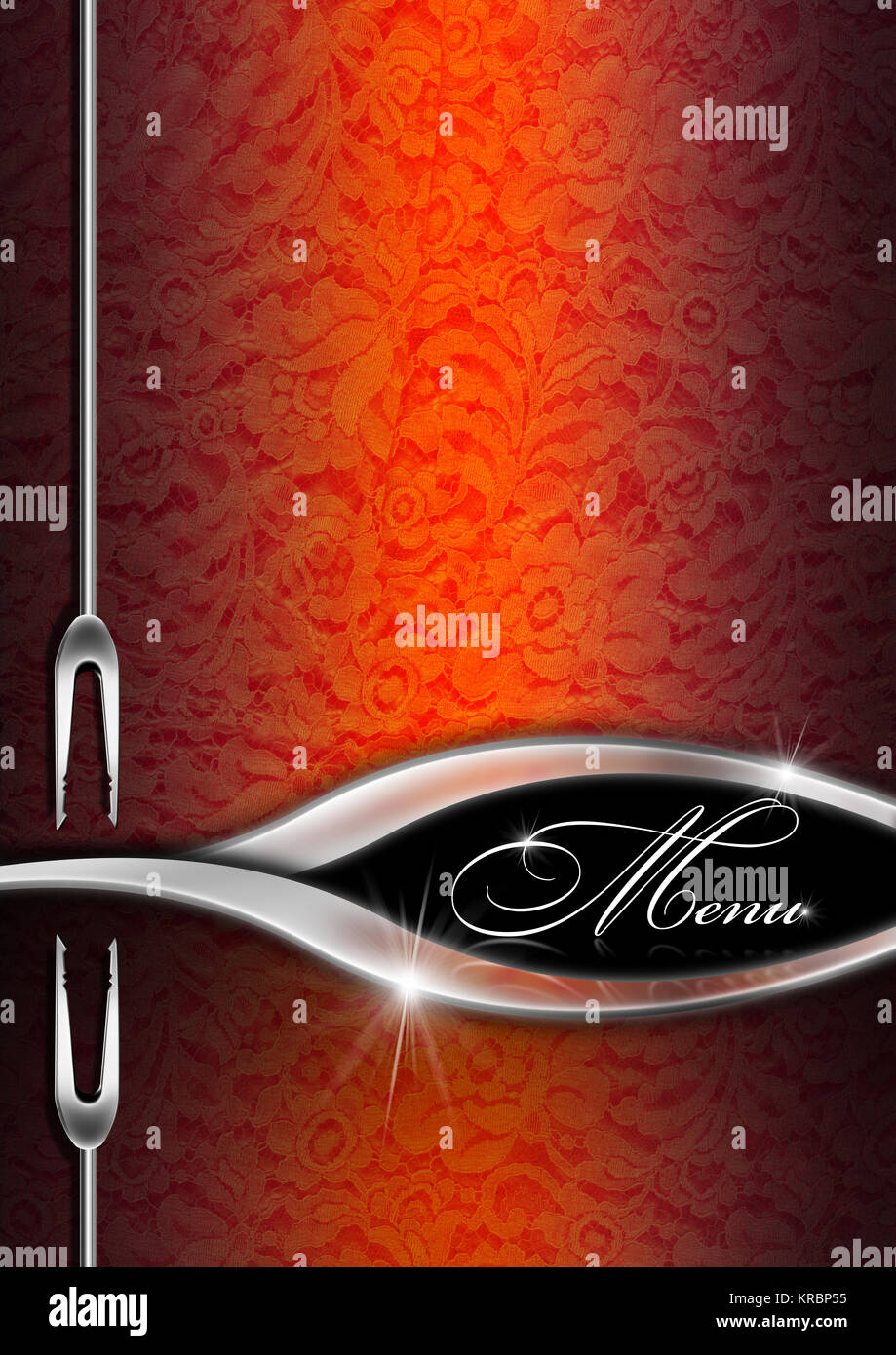 Orange texture with ornate floral seamless with metal wave and black ...