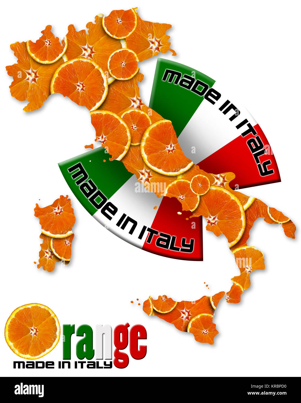 Orange made in Italy Stock Photo - Alamy
