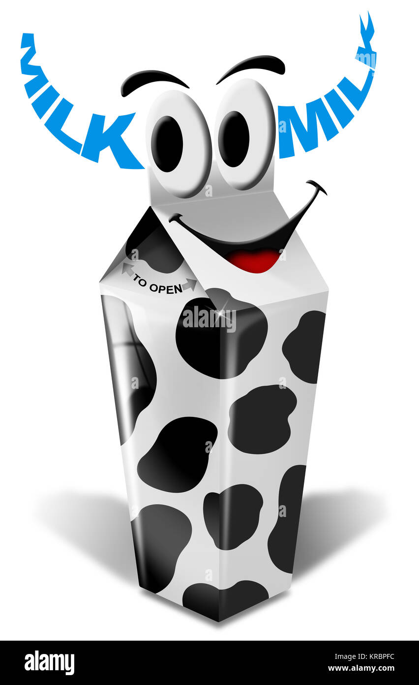 Milk box cartoon hi-res stock photography and images - Alamy