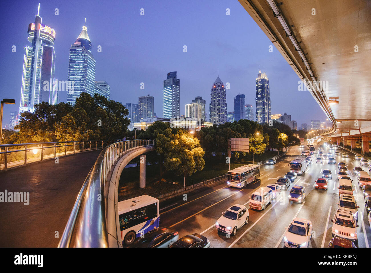 Shanghai night view Stock Photo - Alamy