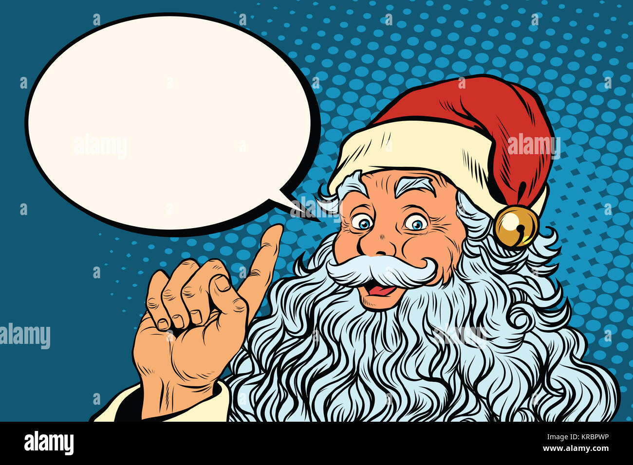Santa Claus resembles, pop art retro illustration Stock Photo - Alamy