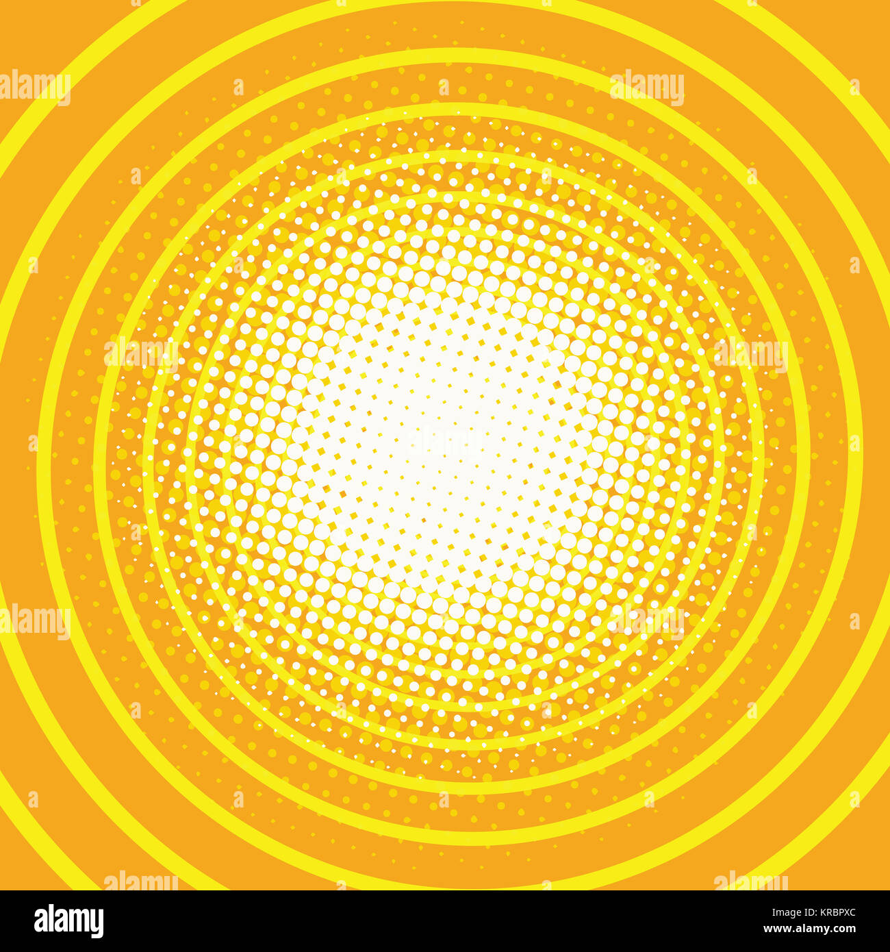 Yellow background ring corridor pop art retro Stock Photo - Alamy