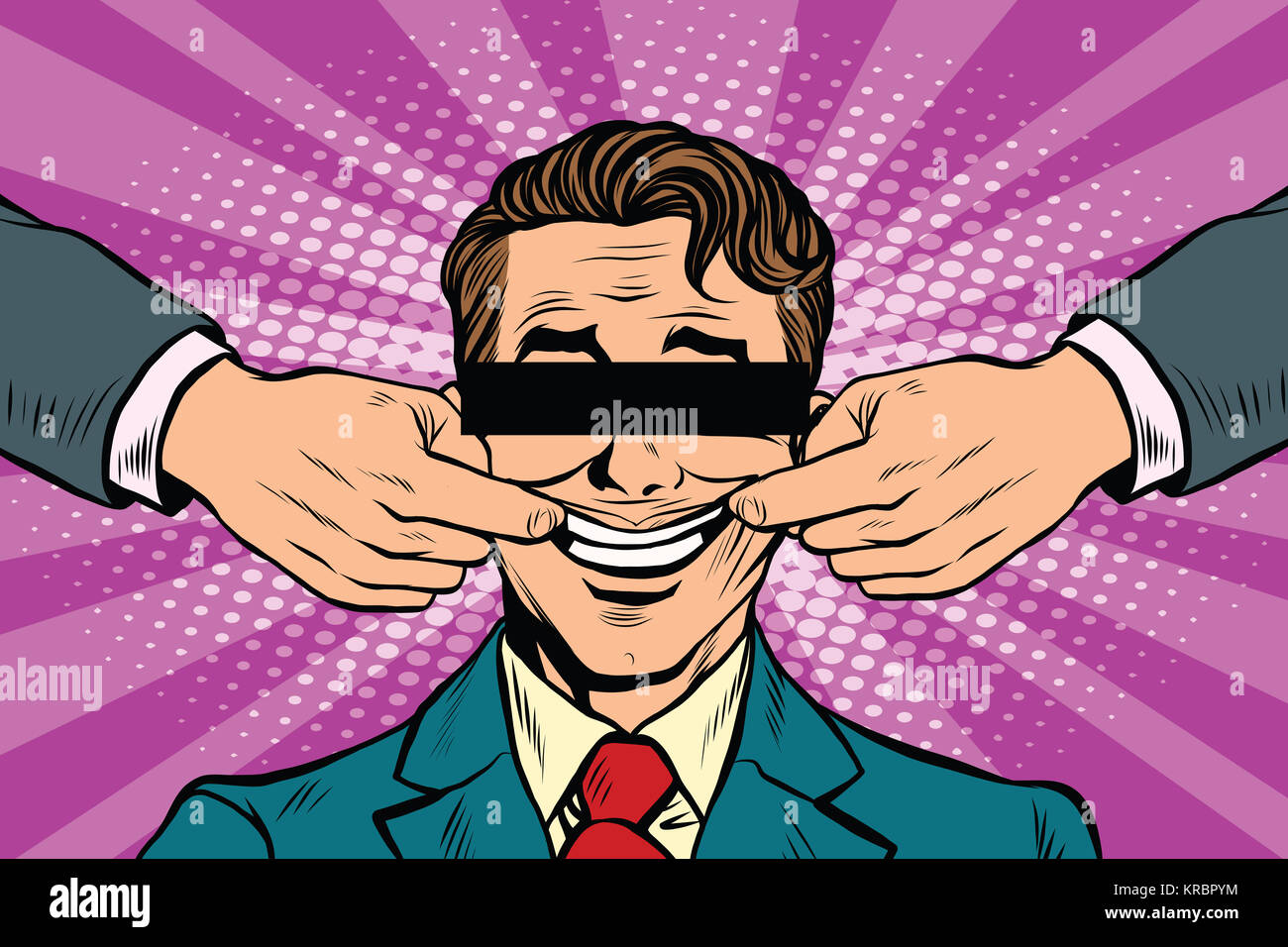 Artificial smile of a diplomat Stock Photo - Alamy