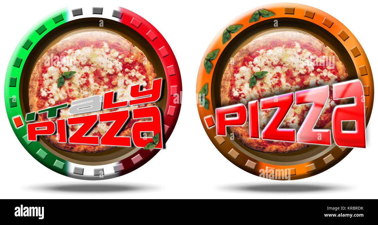 Icons pizza made in italy Stock Photo - Alamy
