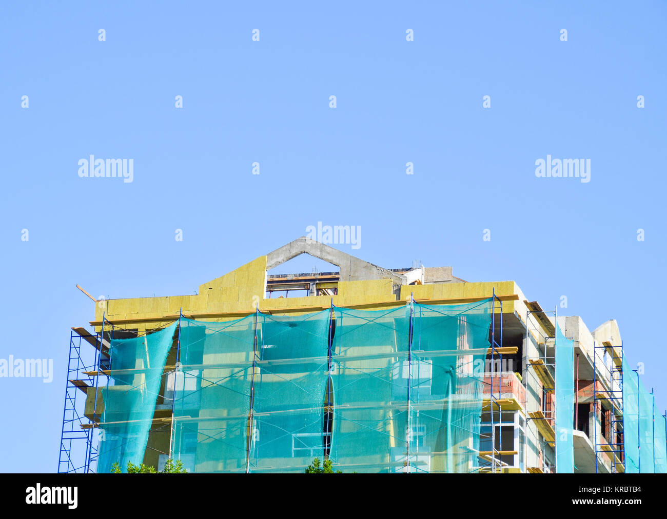Safety net in the newly built high-rise building Stock Photo - Alamy