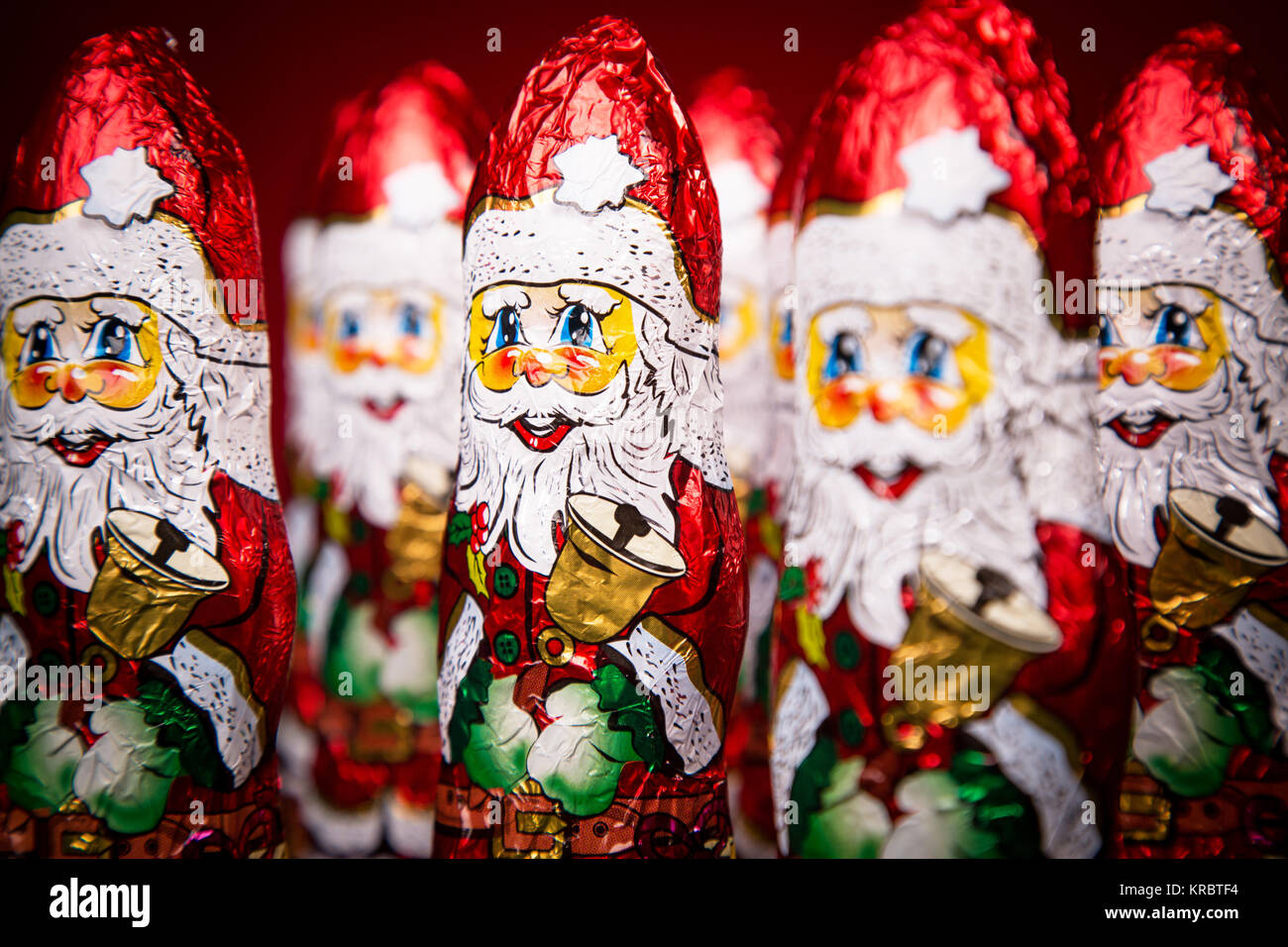 Santa Claus chocolate figure Stock Photo - Alamy