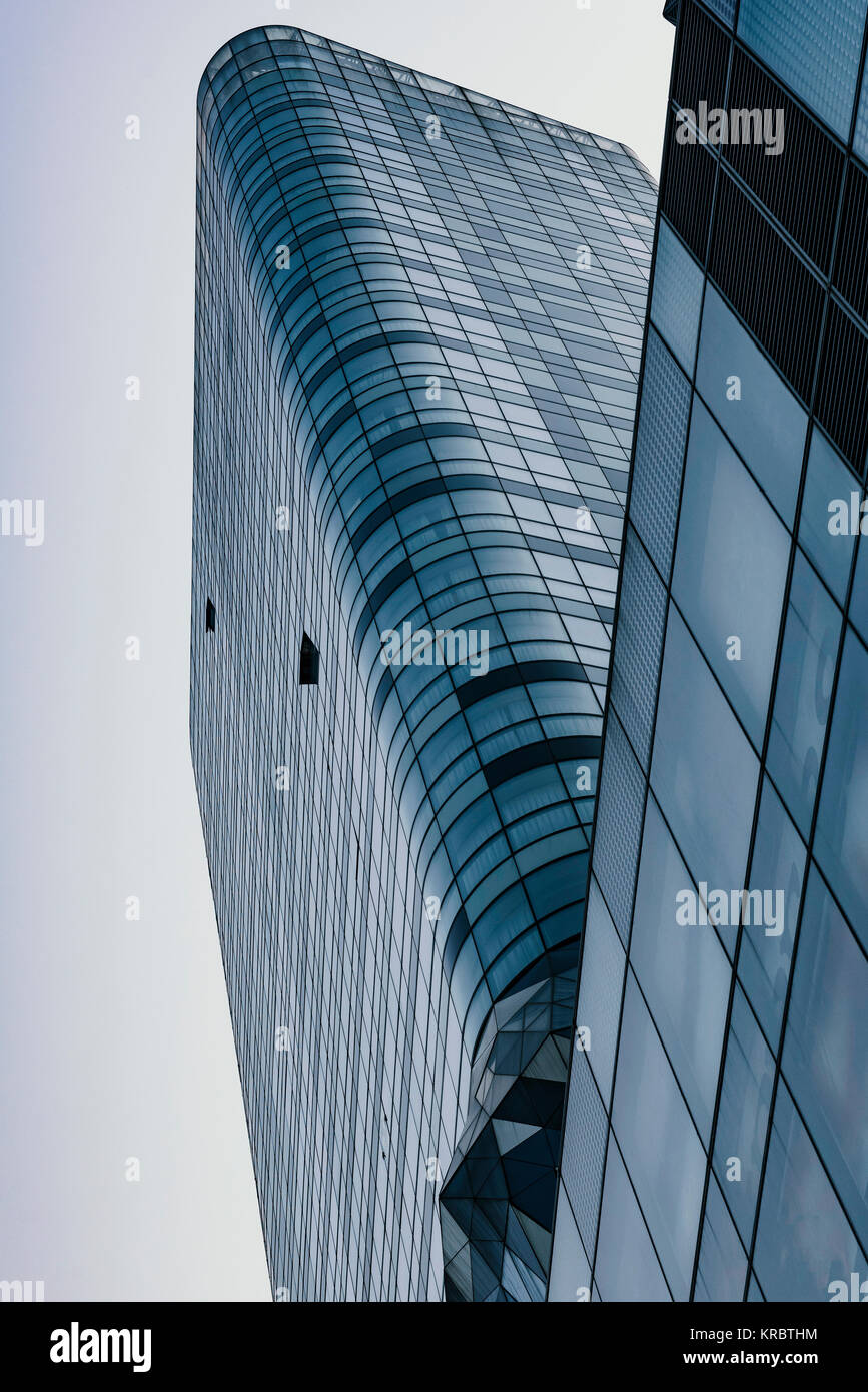 Business building in blue tone Stock Photo - Alamy