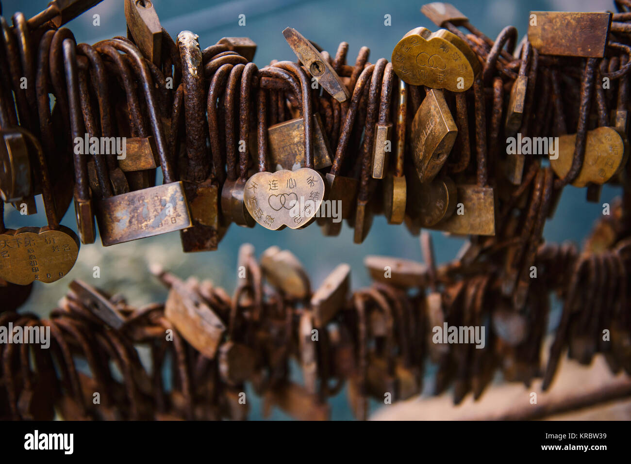 China love locks hi-res stock photography and images - Alamy