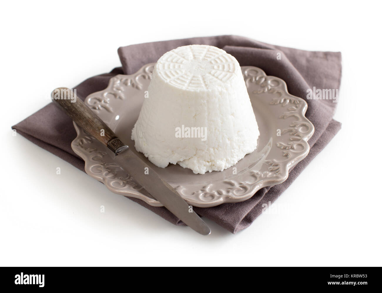 Italian ricotta cheese Stock Photo - Alamy