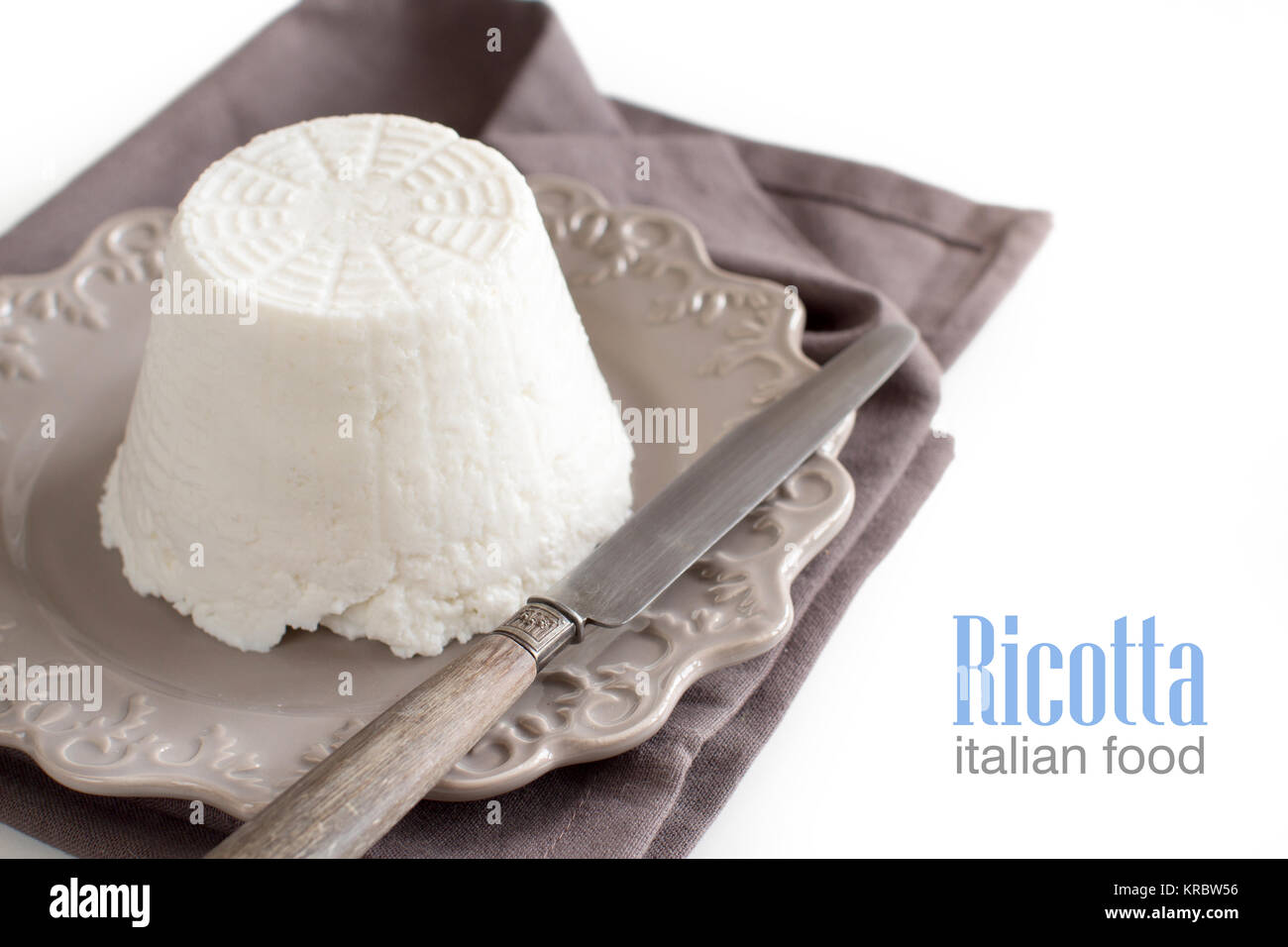 Italian ricotta cheese Stock Photo - Alamy