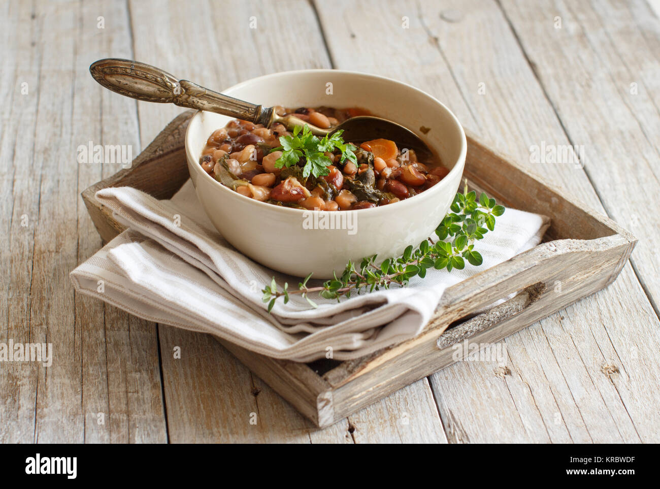 Cooked legumes and vegetables in a bowl Stock Photo - Alamy