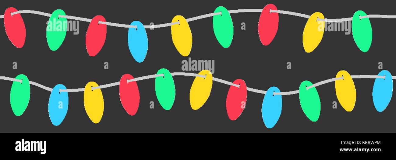 Set of paper Christmas lights isolated on background Stock Vector Image ...