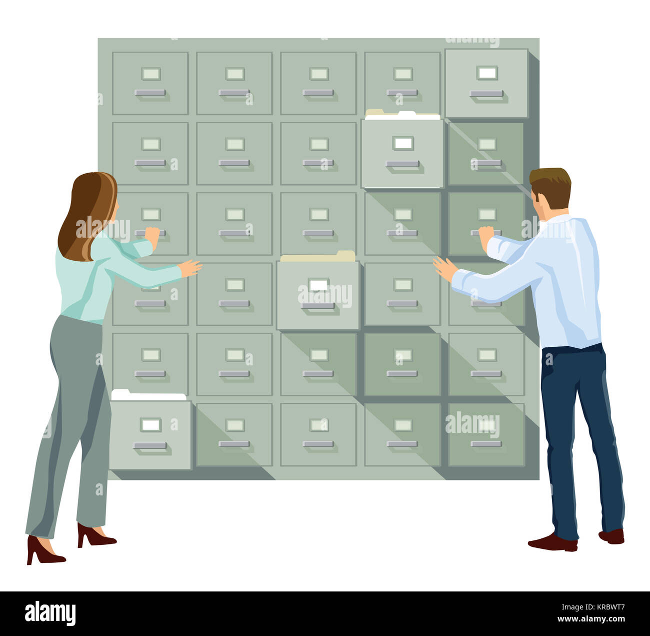Cabinet open illustration Cut Out Stock Images & Pictures - Alamy