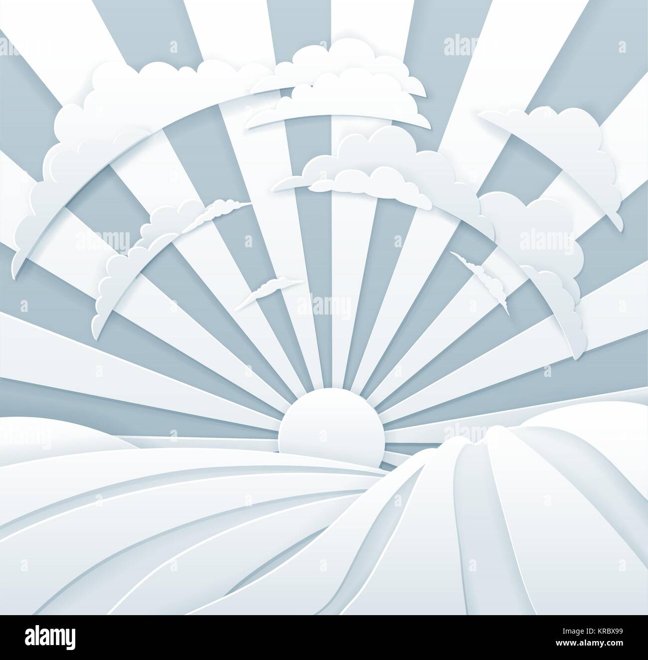 Sunny day sky field clouds Stock Vector Images - Alamy