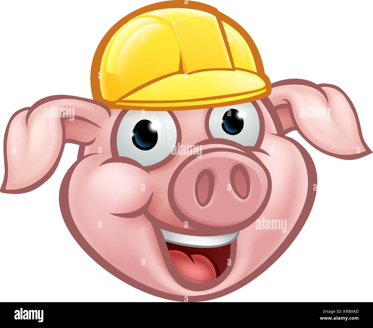 Builder Pig Cartoon Character Stock Vector Image & Art - Alamy