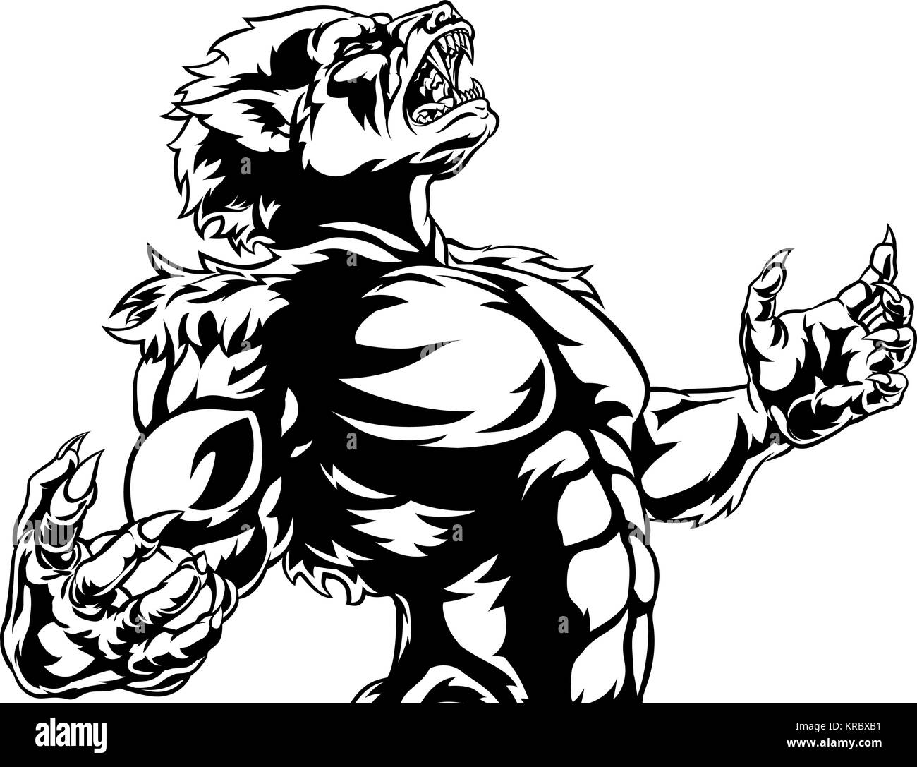 Werewolf Scary Horror Monster Stock Vector Art And Illustration Vector