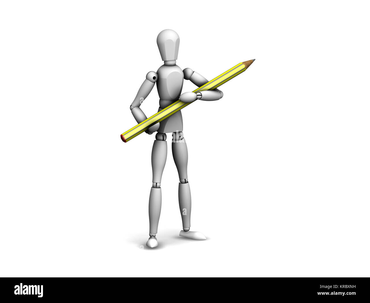 man holding a pencil Stock Photo - Alamy