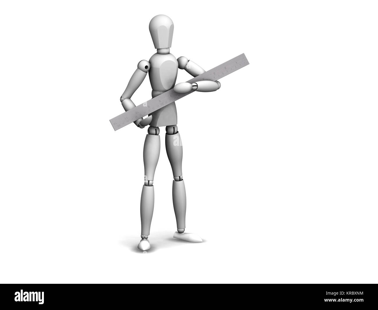 man holding a ruler Stock Photo - Alamy