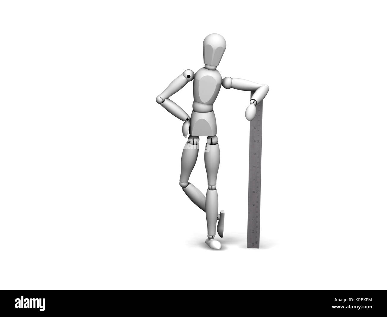 man standing with a ruler Stock Photo - Alamy