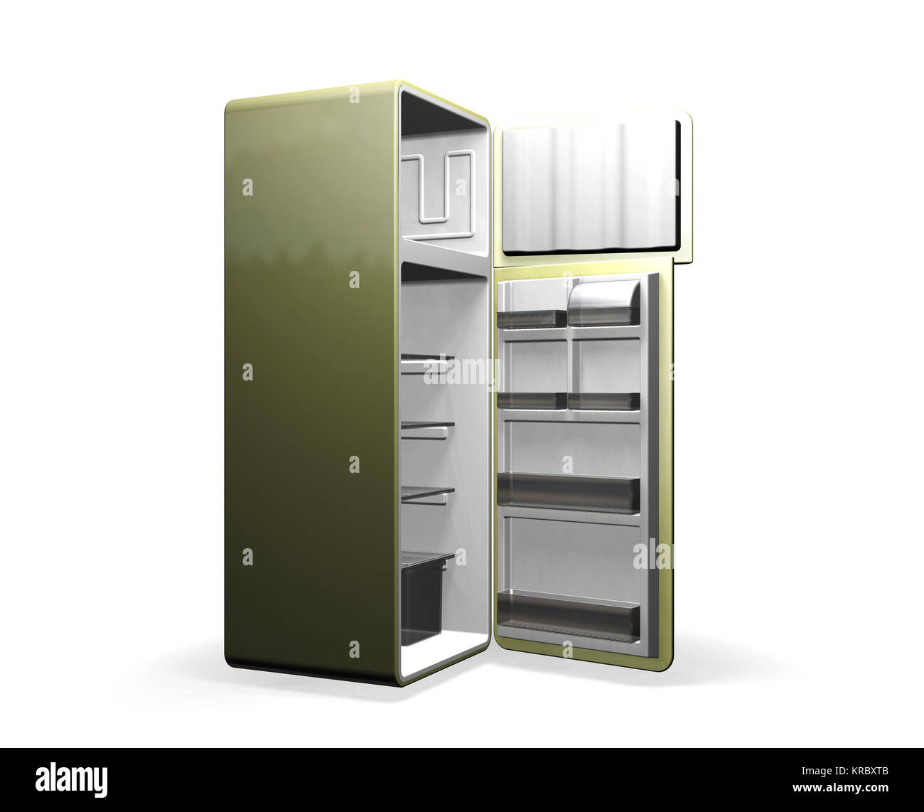 3D render of a modern fridge Stock Photo - Alamy