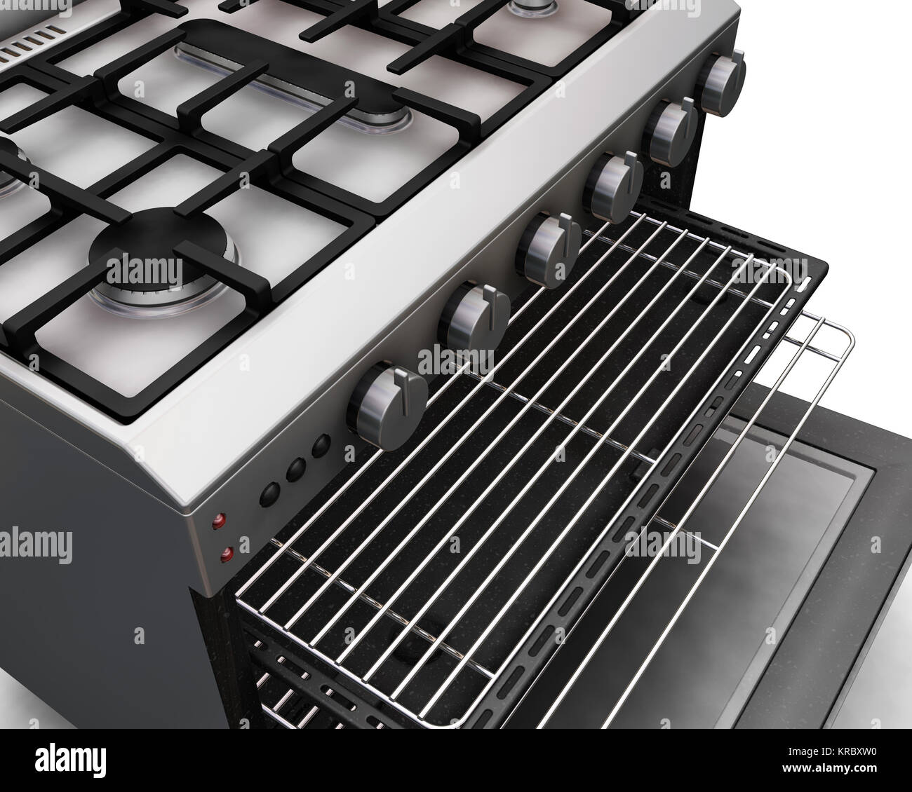 3D render of a close up of a modern oven Stock Photo - Alamy