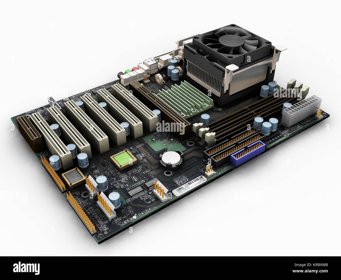3D render of a motherboard Stock Photo - Alamy