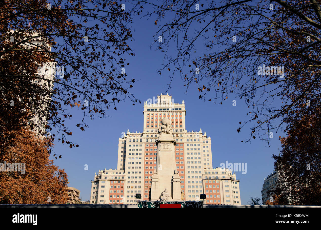 Madrid cityscape – Plaza de Espana Stock Photo - Alamy