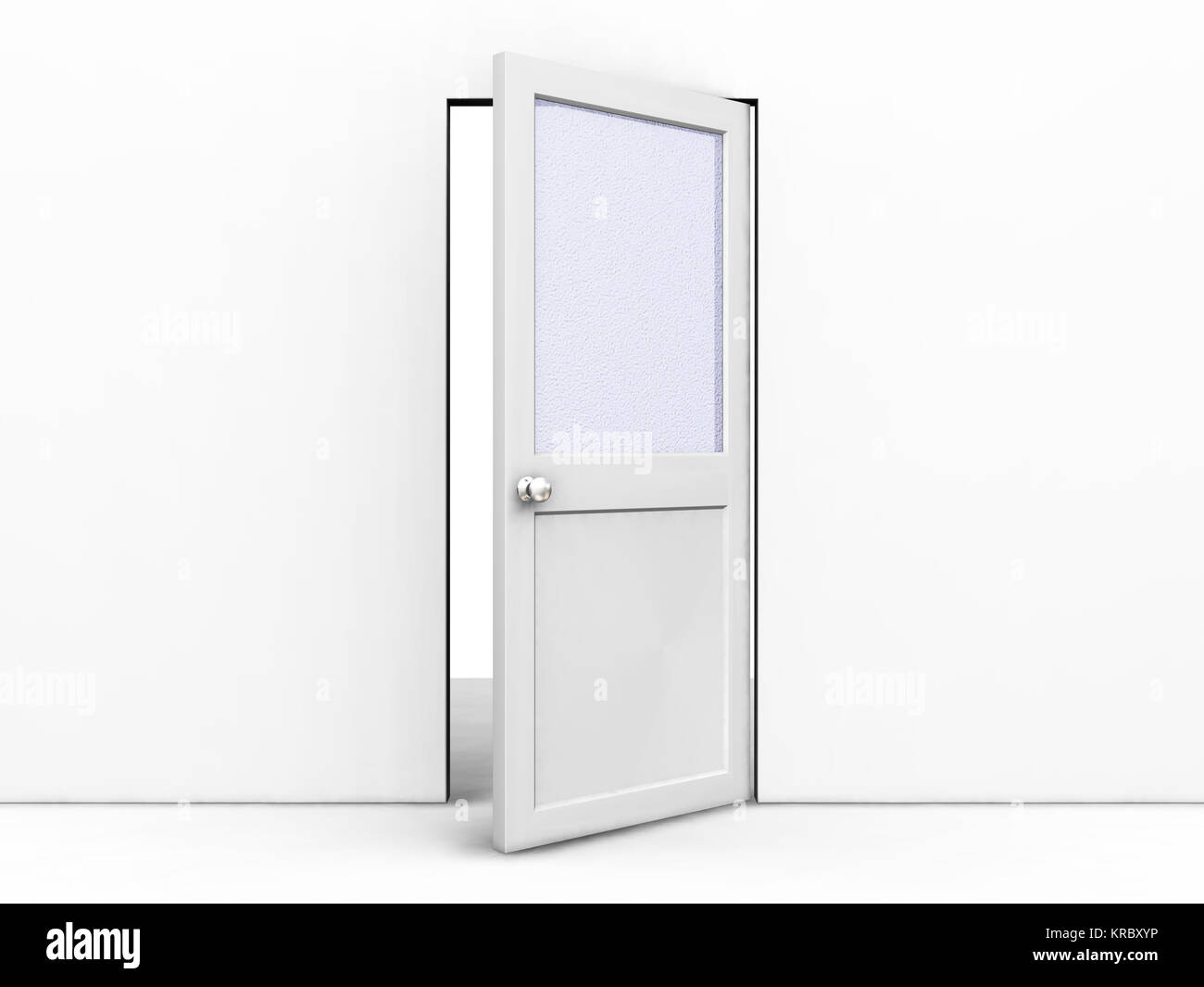 3D render of an open door Stock Photo - Alamy