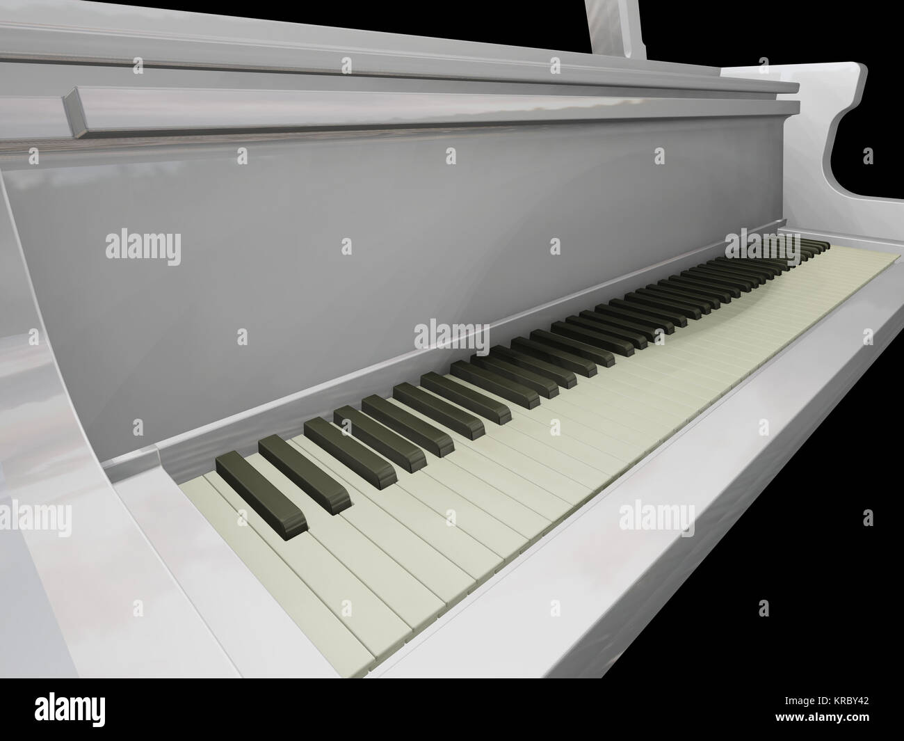 3D render of piano keys Stock Photo - Alamy