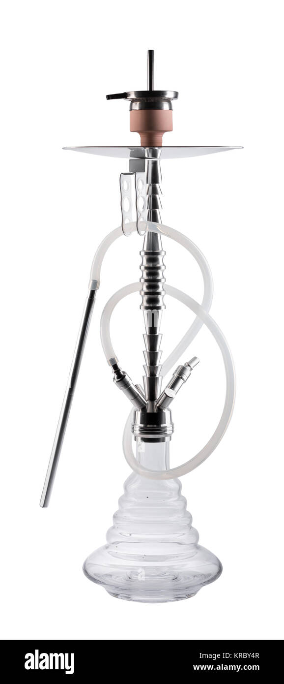 Modern hookah isolated on white background Stock Photo - Alamy