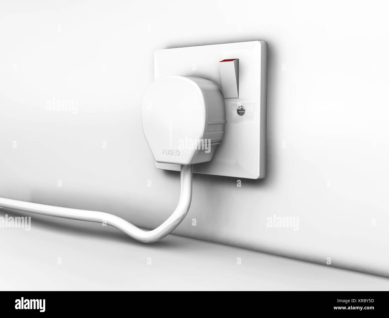 3D render of a plug socket Stock Photo - Alamy