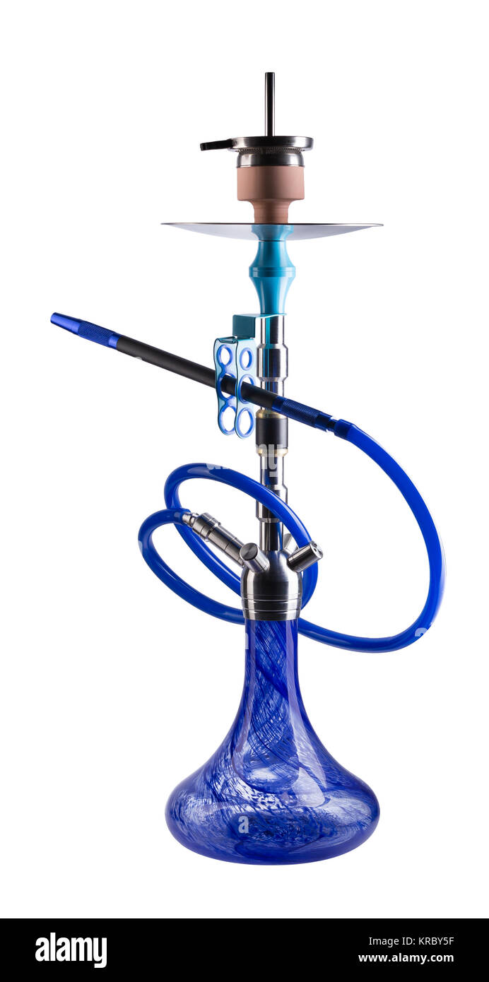 Modern hookah isolated on white background Stock Photo - Alamy