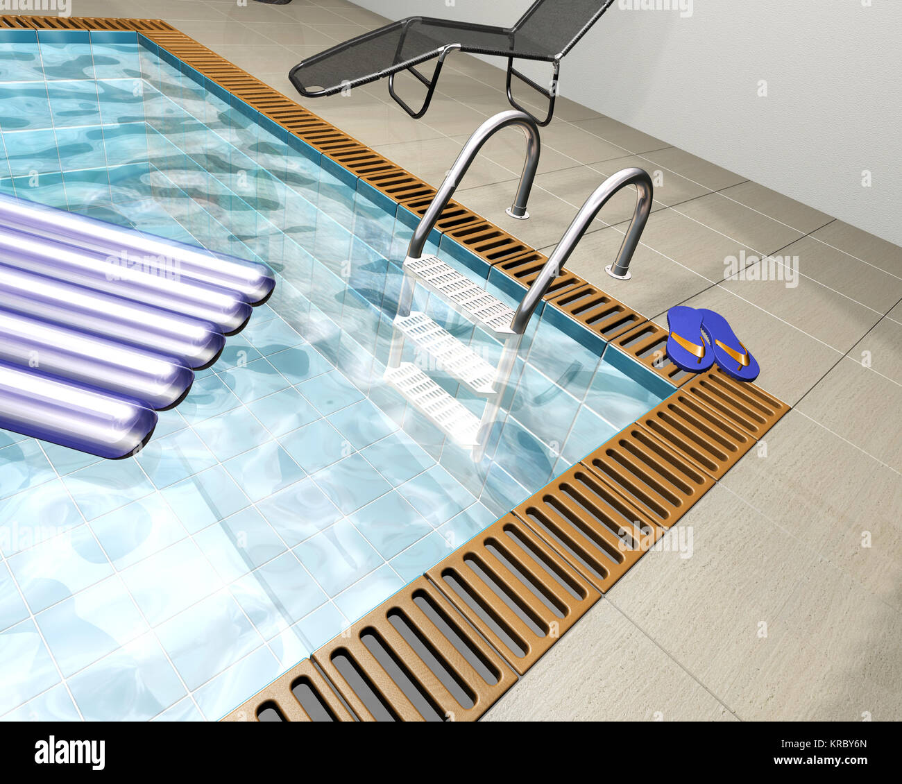 3d render interior pool house hi-res stock photography and images - Alamy
