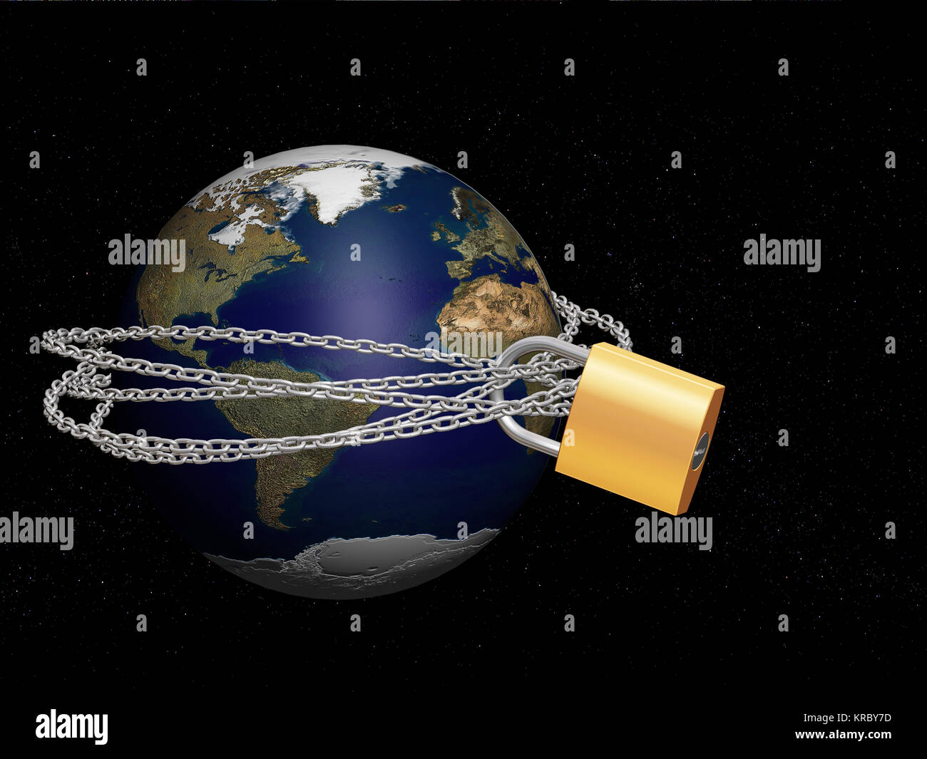 Earth padlock 3d hi-res stock photography and images - Alamy